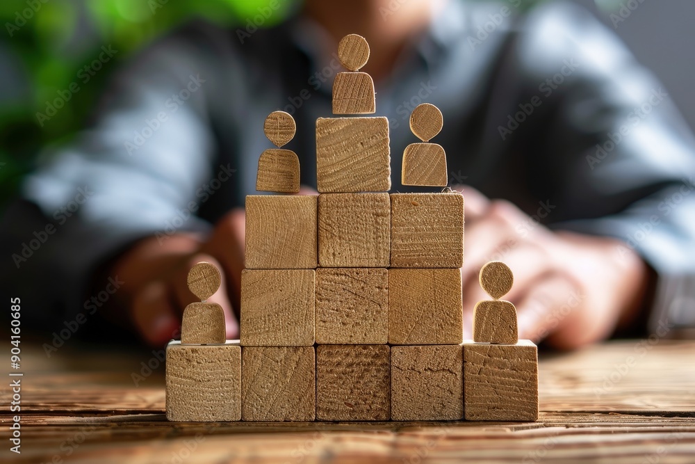 Building a Strong Foundation: A pyramid of wooden figurines ...