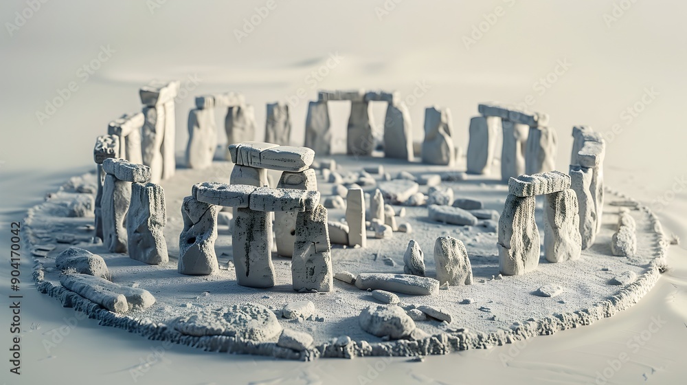 Stonehenge A Captivating 3D Clay Model of the Iconic Prehistoric ...