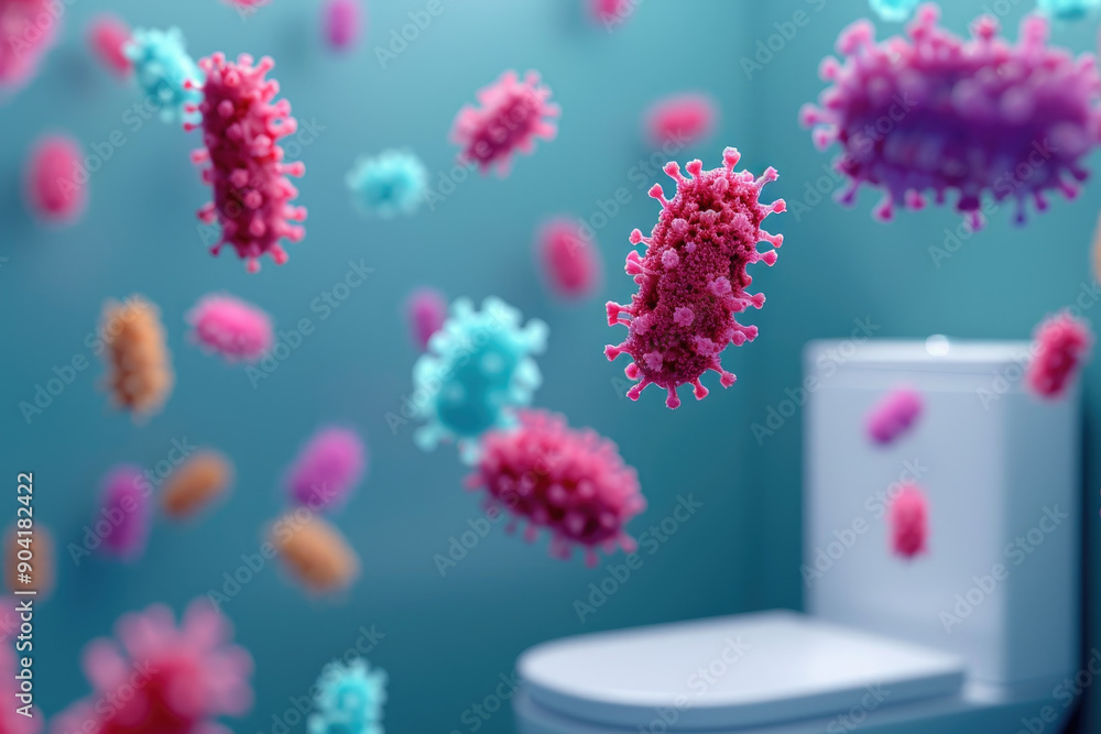 Explore the impact of airborne germs in bathrooms, highlighting the ...