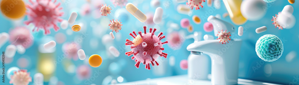 Explore the presence of pathogen colonies around bathroom fixtures ...