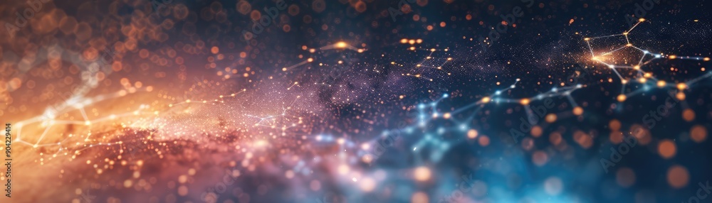 Zodiac constellations on a starry night sky close up, focus on ...