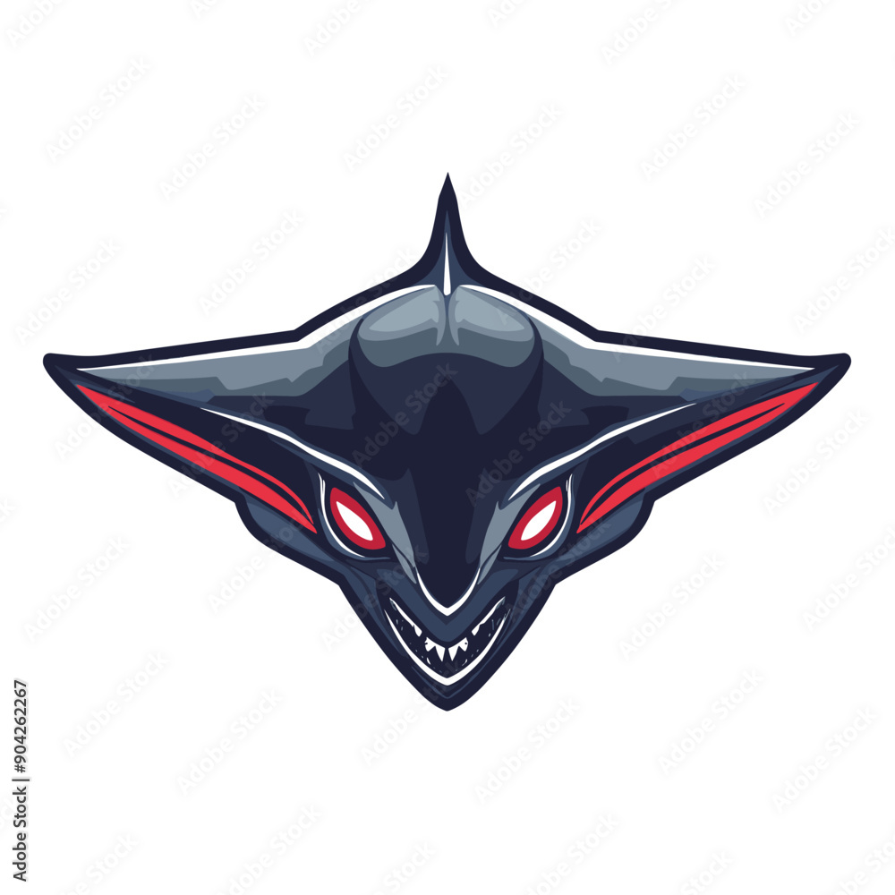 Stingray vector mascot logo design with modern illustration concept ...