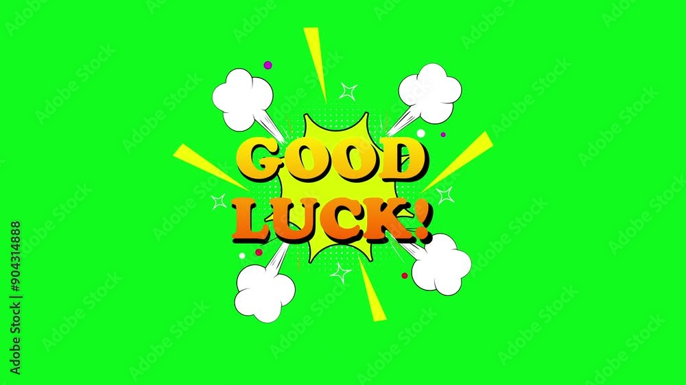 GOOD LUCK pop art in comic style. Cartoon Comic Bubbles Popup Style ...