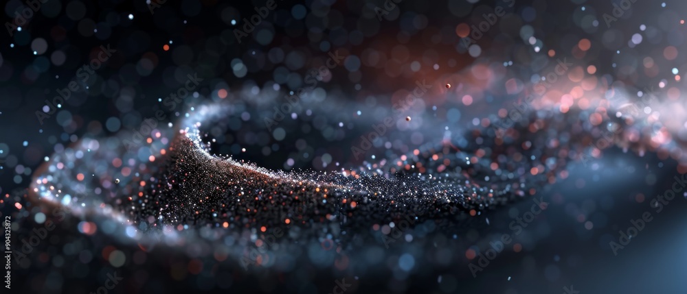 Stylized data visualization showcasing a transition from chaotic ...