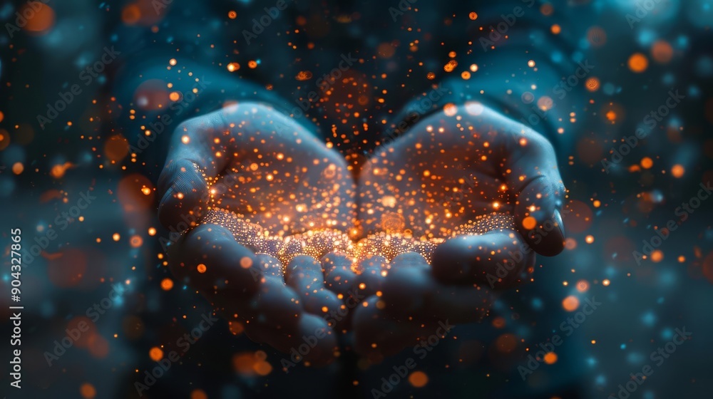 Hands holding a secure token for accessing a protected network, Zero ...