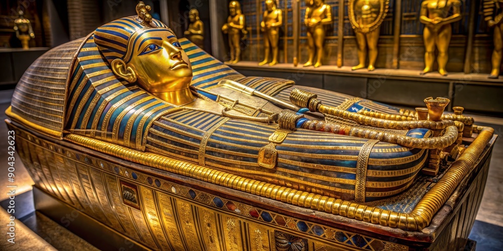Golden Pharaoh's Sarcophagus A Glimpse into Ancient Egypt, sarcophagus ...