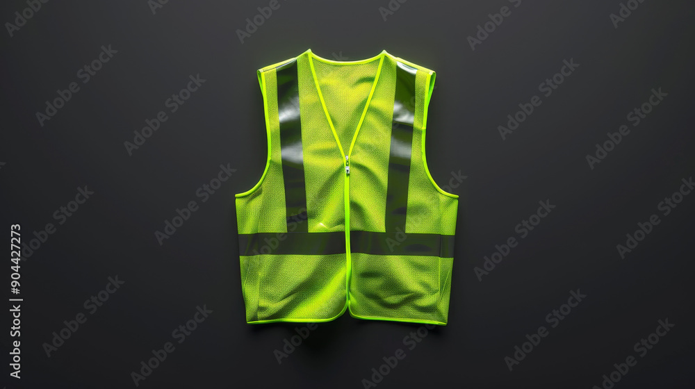 "Realistic mockup of a safety vest jacket, used for security, traffic ...