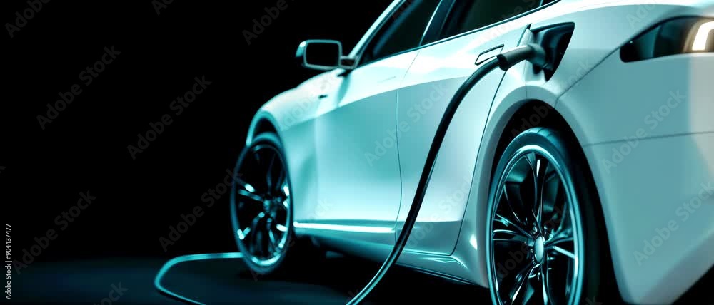 White Electric Car Charging: Powering Up for a Sustainable Future. EV ...
