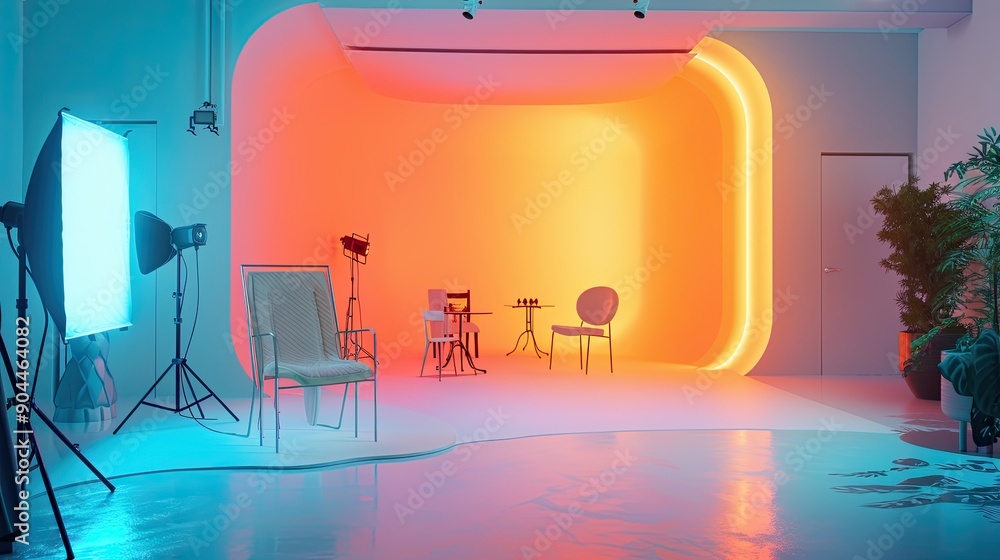 Bright and Vibrant Cyc Studio Space With Curved Walls for Creative ...