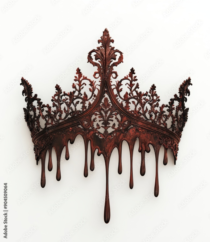 In medieval times, a king or queen wore a crown against a white ...