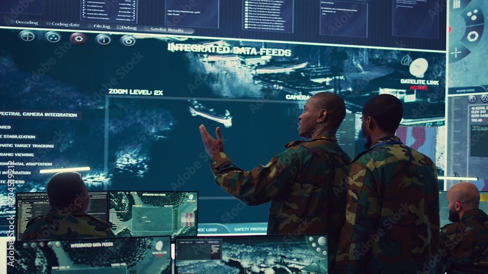 High ranking military personnel briefs the crew for a new federal ...