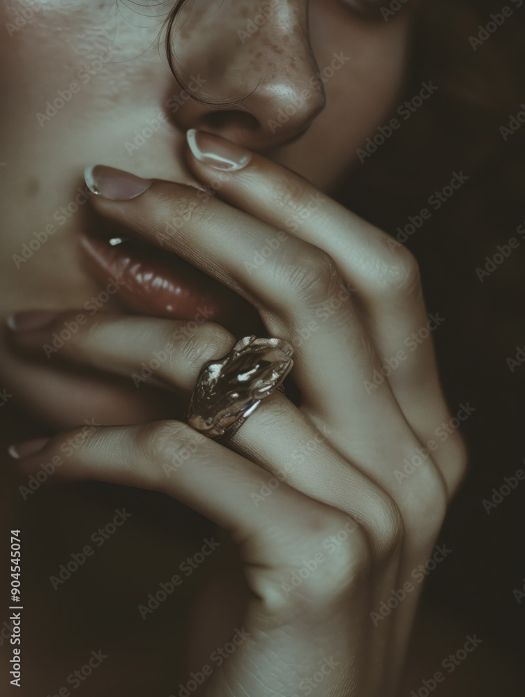 Jewelry Fashion. Natural Artsy portrait of a beautiful female model ...