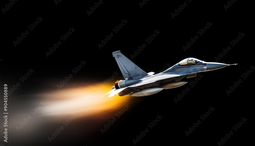 Fire Jet isolated on black background , realistic fire jet flying in ...