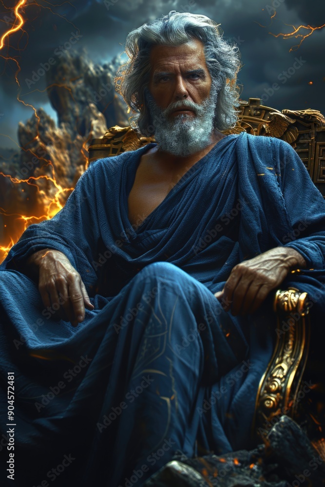 Mighty Ruler: Zeus, Greek god of heavens, thunder and lightning, ruler ...