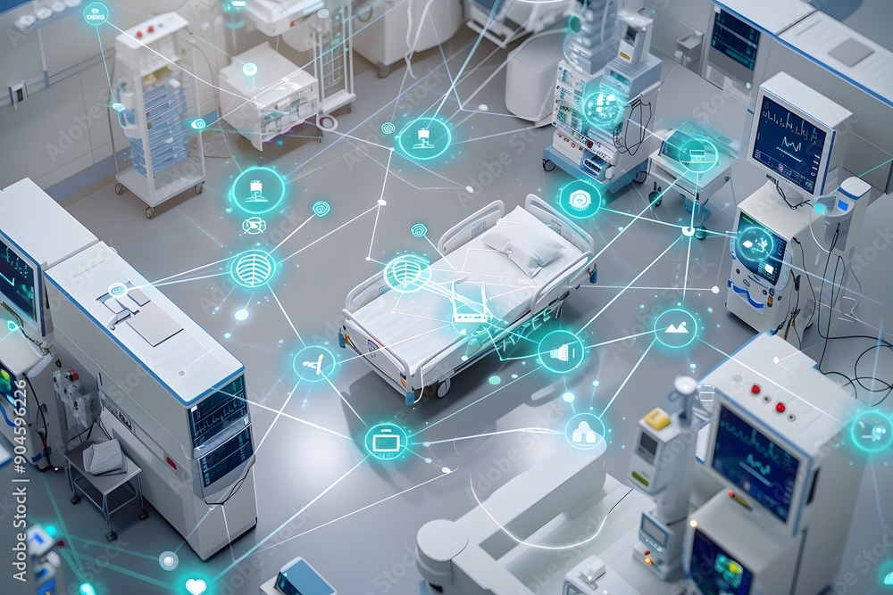 Realism of A smart hospital with interconnected devices ensuring ...