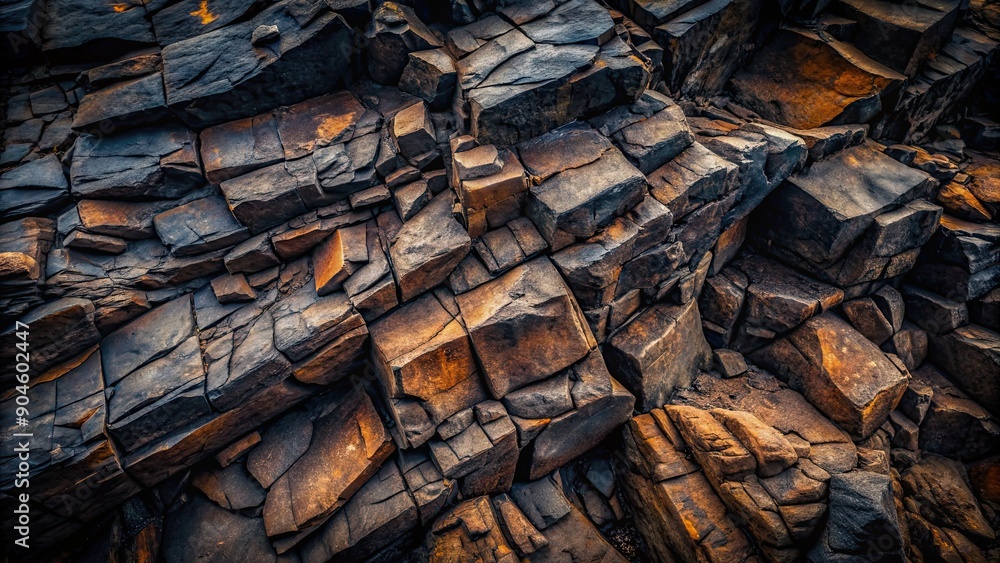 Rugged dark rocky texture with deep crevices and highlights , rocky ...