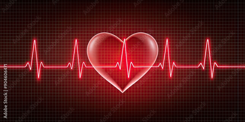 Diagram of heart P-waves, cardiology, medical, heart, rhythm, EKG ...