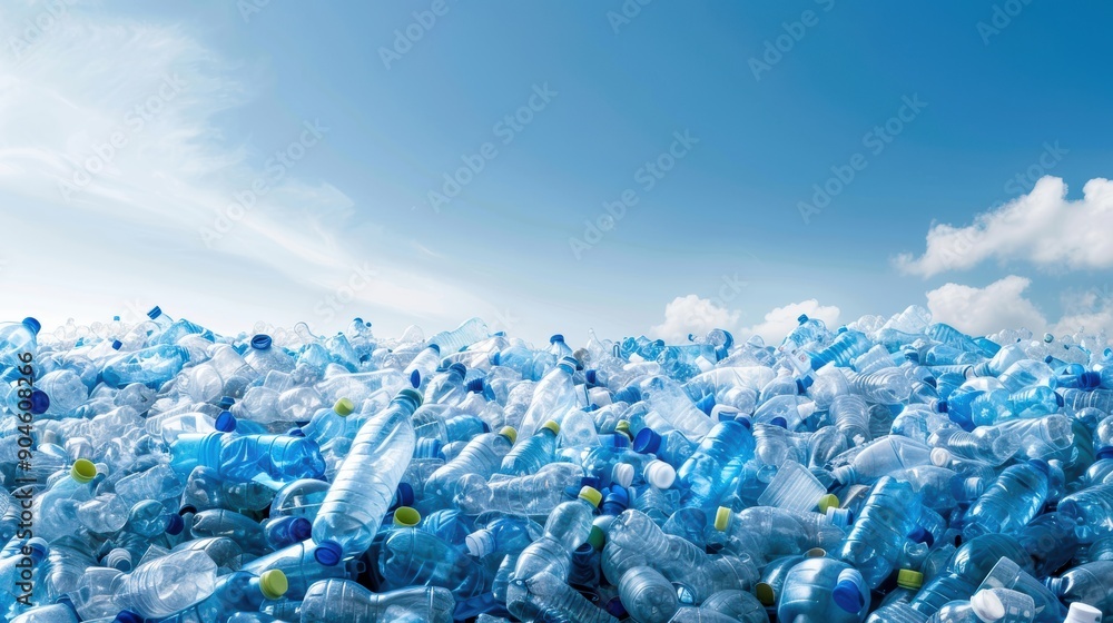 Heap of plastic waste in a landfill, representing the challenges of ...