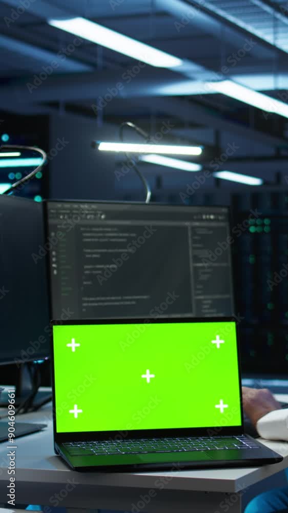 Vertical video Data center engineer responsible for installation of ...