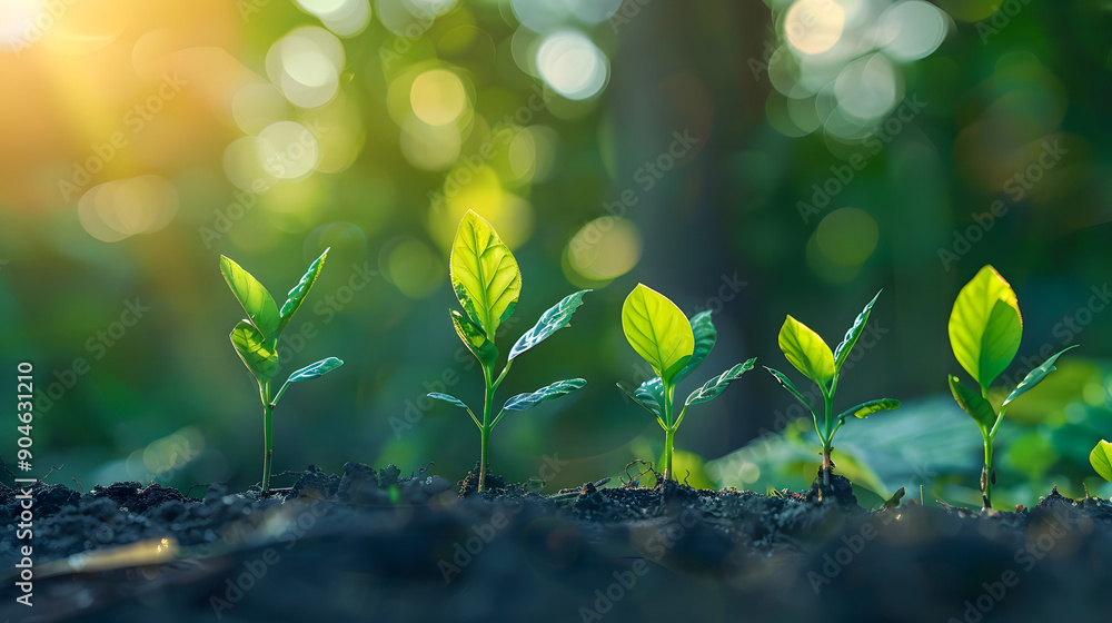 ภาพประกอบสต็อก Illustration of plant growth stages from seed to mature ...