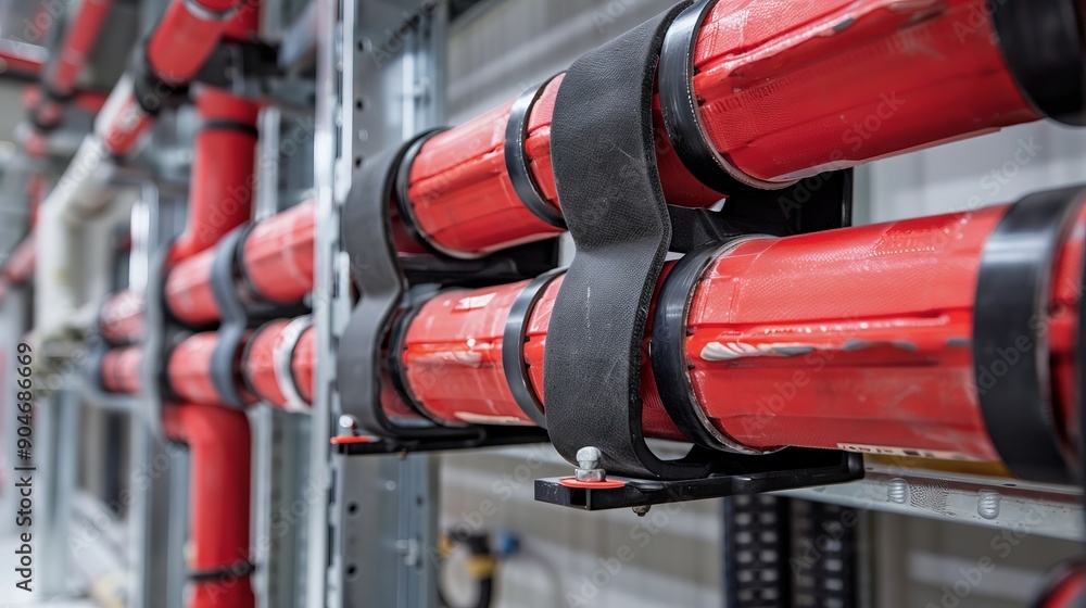 Fire protection devices and cuffs: Designed for laying cables and pipes ...