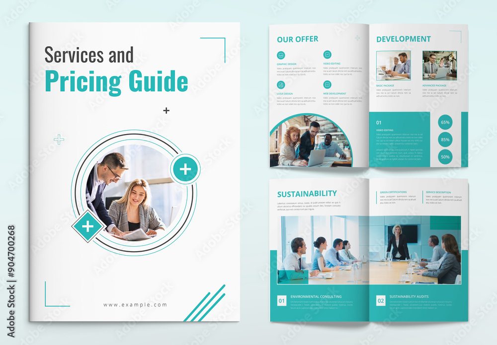 Services and Pricing Guide Design Layout Stock Template | Adobe Stock