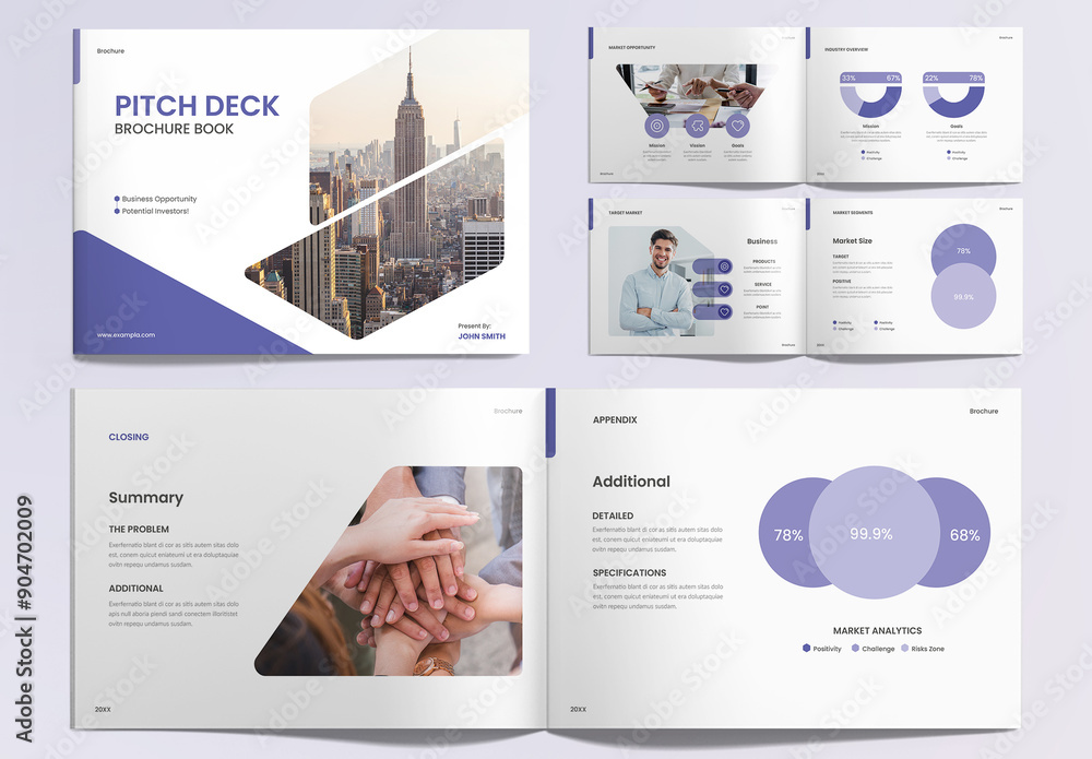 Pitch Deck Brochure Book Template Stock Template | Adobe Stock