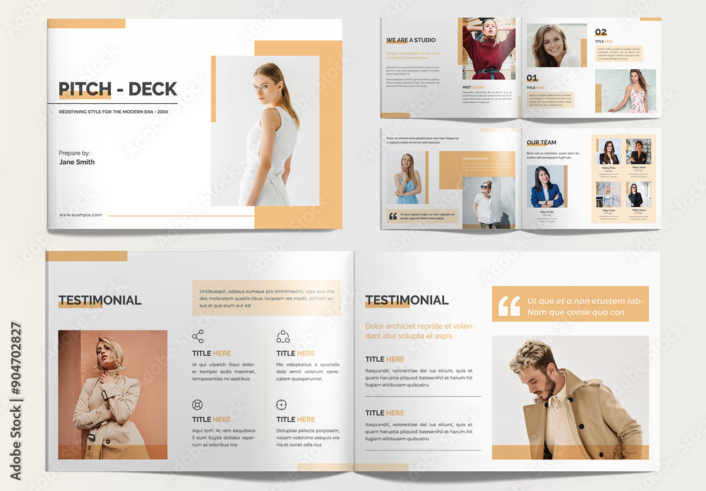 Pitch Deck Brochure Layout Stock Template | Adobe Stock
