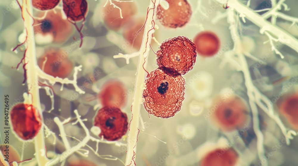 Gram positive cocci bacteria in chains seen in human blood culture ...
