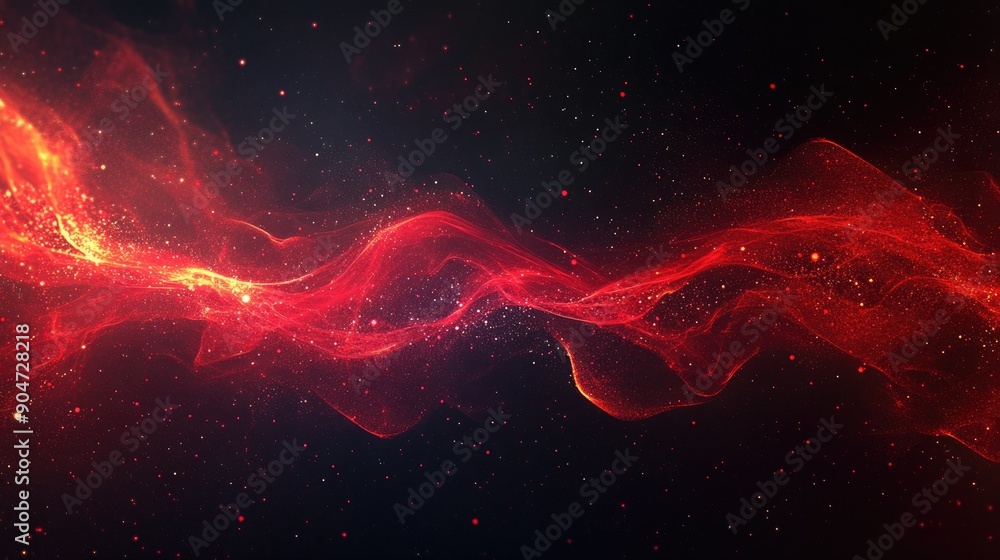 Abstract red glow on a black background, creating a visually engaging ...