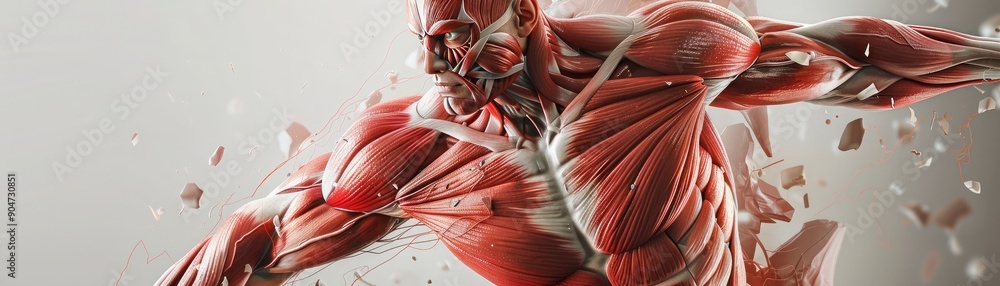 Exploded view of muscles showing internal frameworks, [Exploded Muscle ...