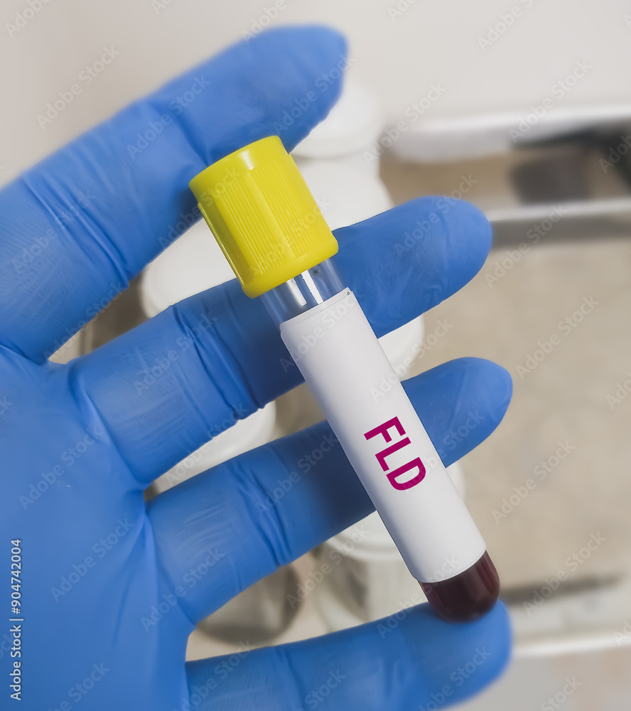 Blood sample for Fatty liver disease test. Liver enzyme test, LFT ...