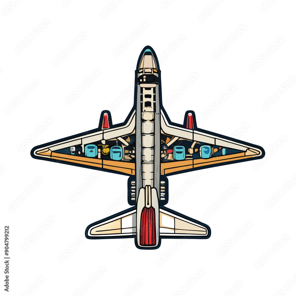 Create a detailed vector diagram of an aircraft tail, showcasing the ...