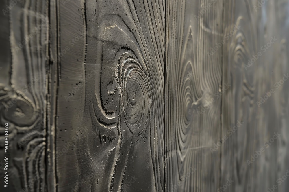 Detailed view of faux bois concrete paneling resembling natural wood ...