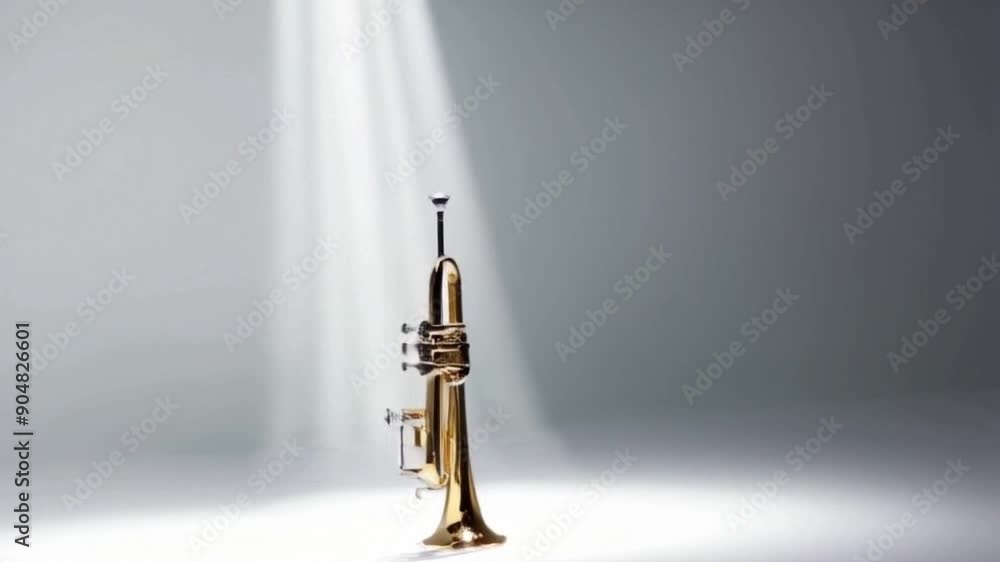 An eye-catching, minimalist advertisement for a trumpet. The trumpet ...