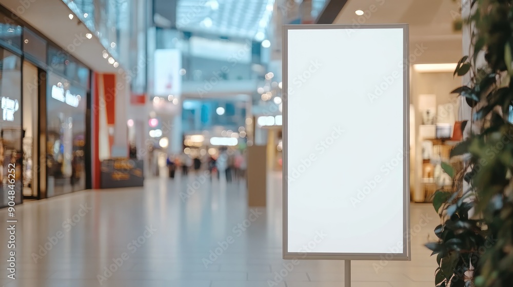 Poster, Foto black screen mockup vertical for billboard advertising on ...