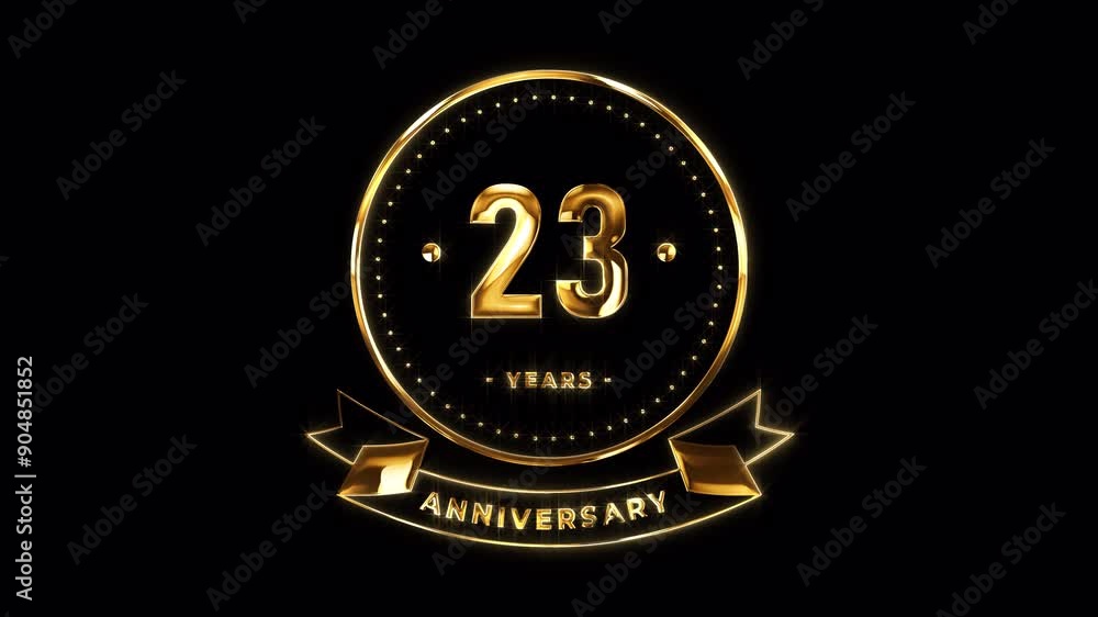 23rd Anniversary Celebration. Happy 23 Years Anniversary Animation in ...
