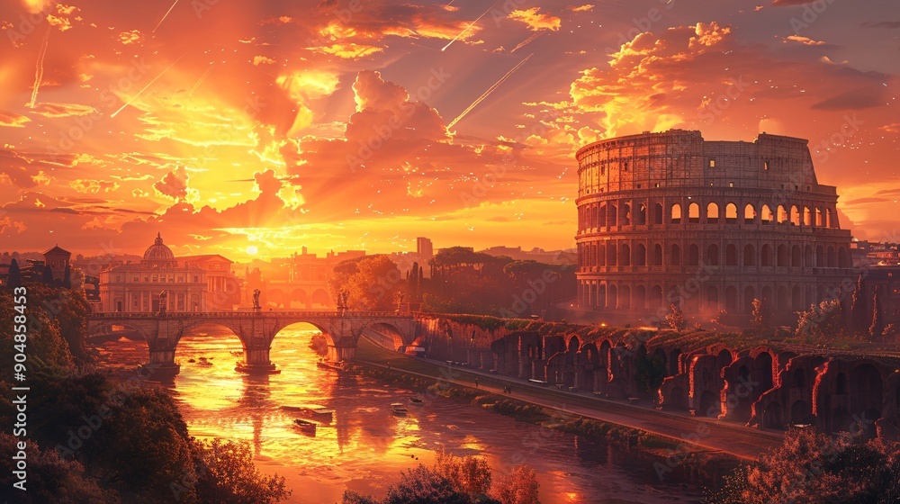 Ancient Roman empire. Rise and glory era of Rome in an Europa continent ...