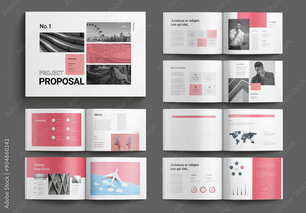 Project Proposal Layout Stock Template | Adobe Stock