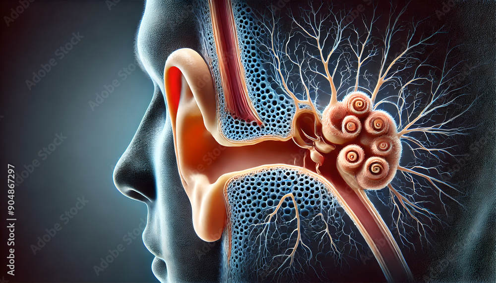 Ear anatomy and intricate details of the inner ear, Ear drum, Ossicles ...
