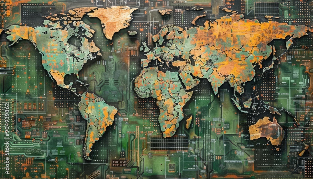 Geopolitical tech conflict semiconductor supply chain disruption with ...