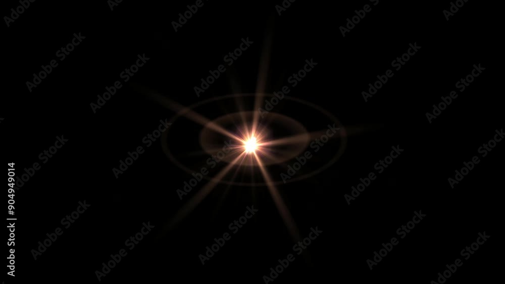 white Animation of lens flare, light beam. Spotlight, star shape, shape ...