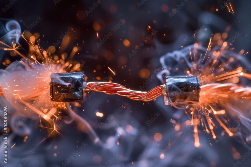 Electrical Spark: Arc Flashes Between Insulated Copper Wires ...