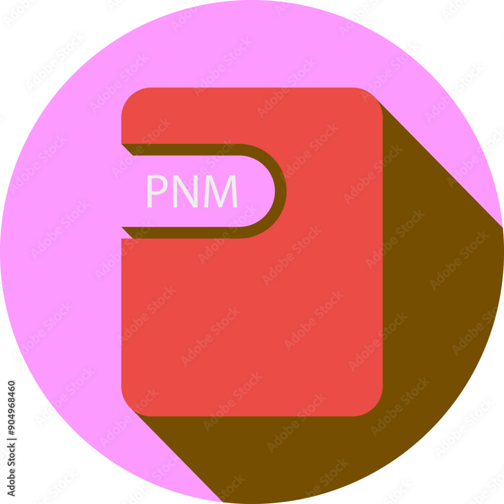 PNM File icon black shadow with rounded corners in circular shape Stock ...