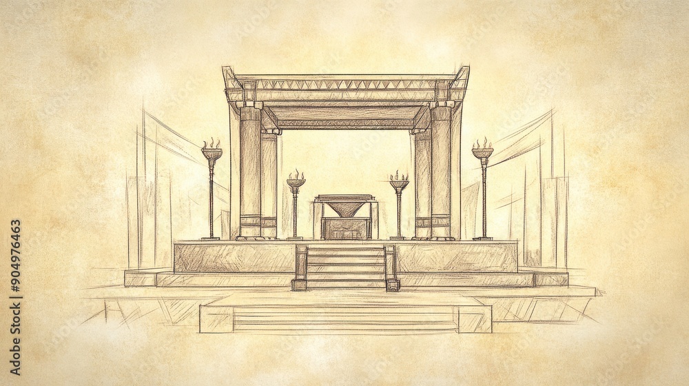 Exodus:The Ark, Table, and Lampstand, Biblical Illustration of ...