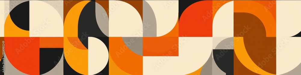 Rhythmic Overlapping Abstract Geometric Shapes for Creative Marketing ...