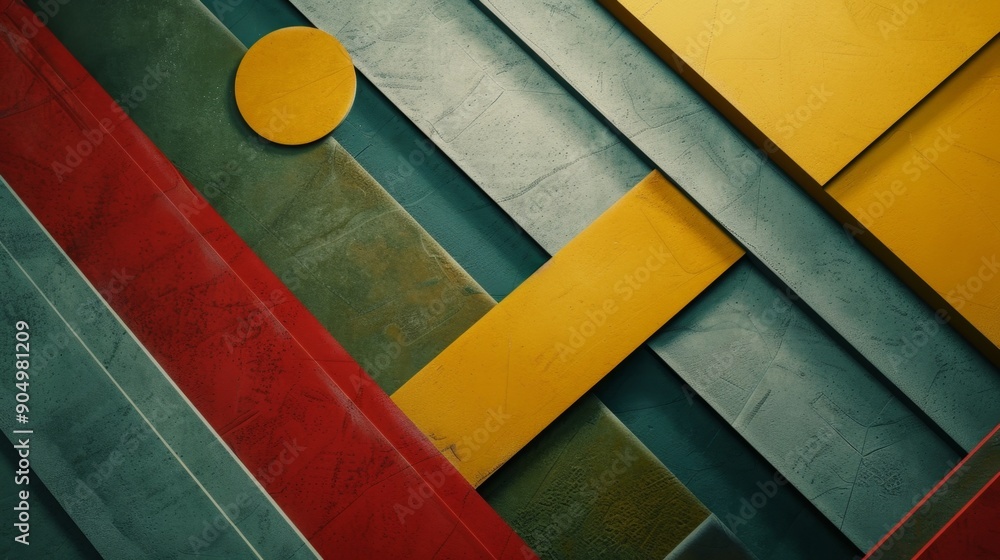 Rhythmic Overlapping Abstract Geometric Shapes for Creative Marketing ...
