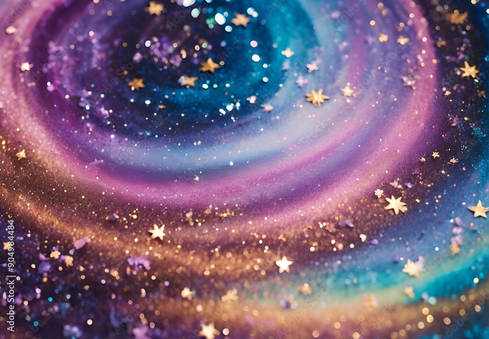 The imaginative pink galaxy background is filled with a dreamy cosmic ...