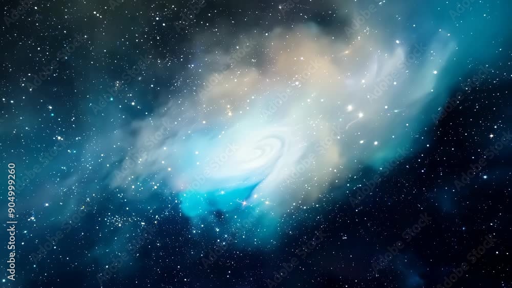 Swirling galaxy with nebulae in deep space. Cosmic phenomena. Universe ...