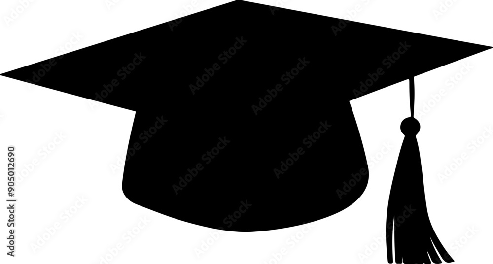 Graduation cap silhouette clipart design illustration Stock Vector ...